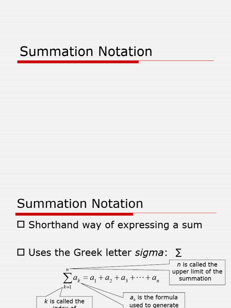 Summation | PDF | Summation | Mathematics