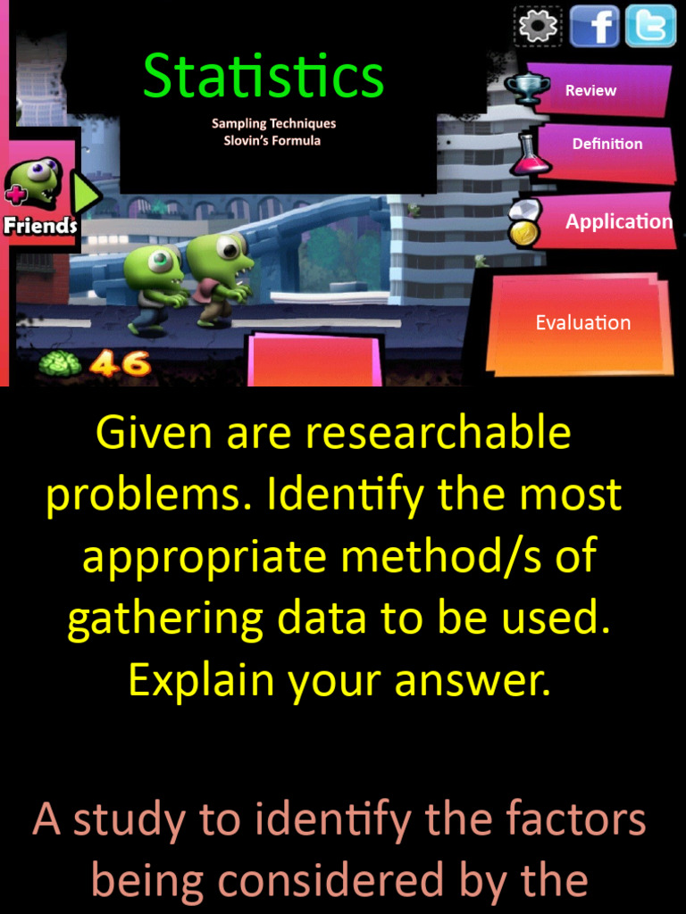 Slovin | PDF | Sampling (Statistics) | Research Methods