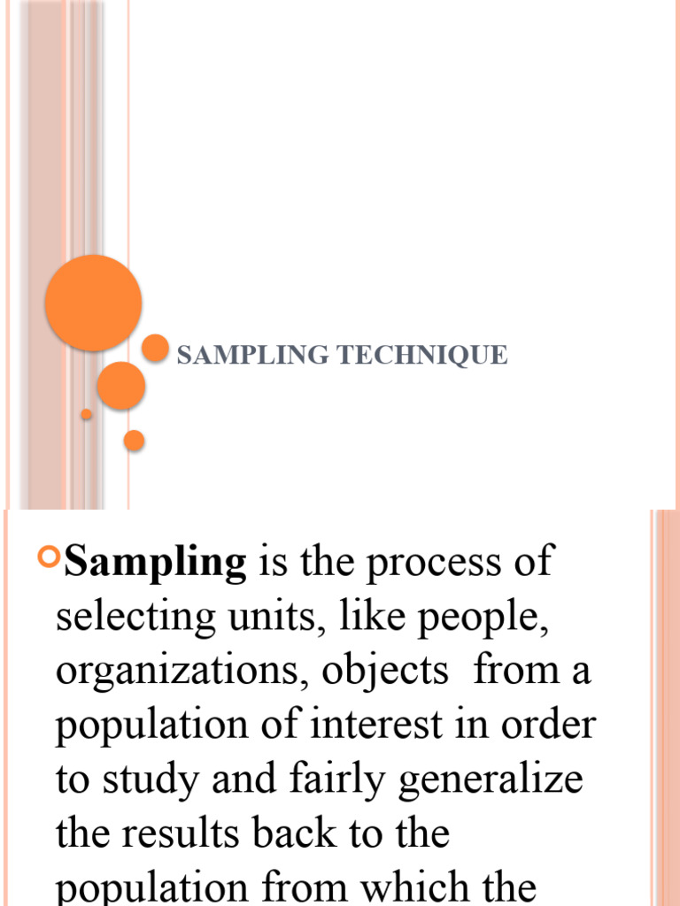 Sampling Technique | PDF | Sampling (Statistics) | Methodology Sampling Technique | PDF | Sampling (Statistics) | Methodology