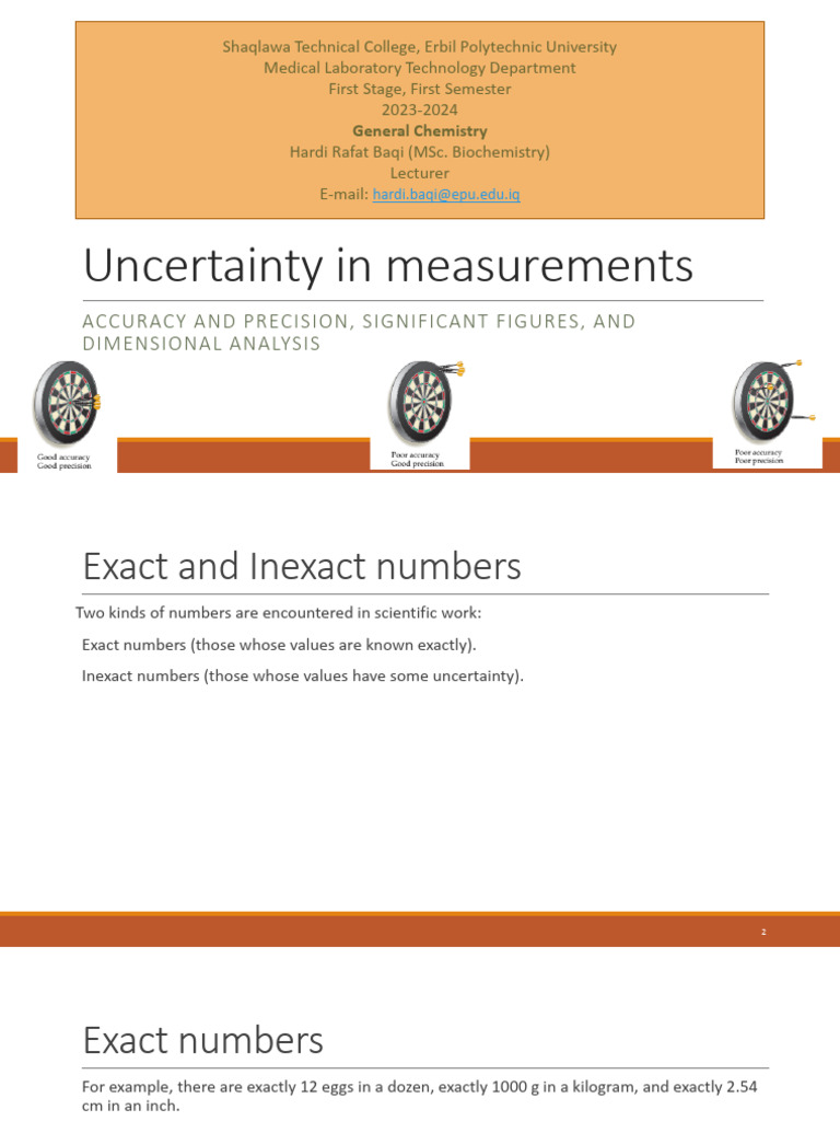 2nd Lecture | PDF | Significant Figures | Uncertainty