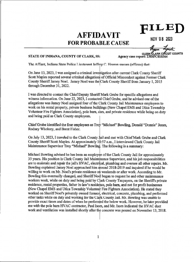 Probable Cause Affidavit | PDF