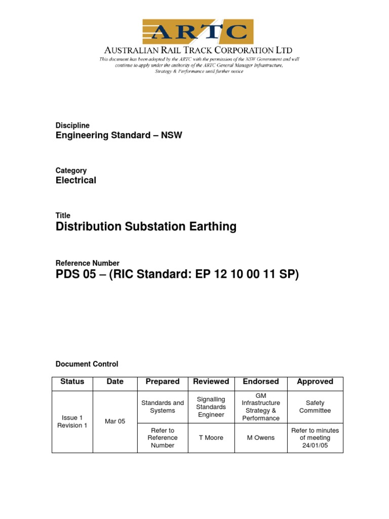 Dist Distribution Substation Earthing | PDF | Electrical Substation ...