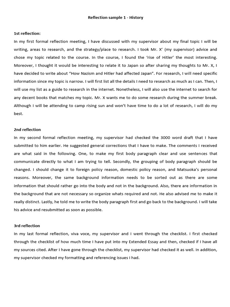 Student - Sample Language and History Reflections | PDF | Franz Kafka | Psychoanalysis