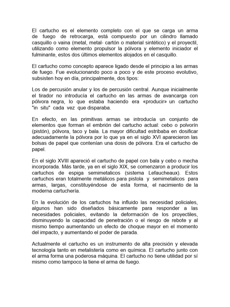 Cartucheria | PDF | Cartucho (armas de fuego) | Munición