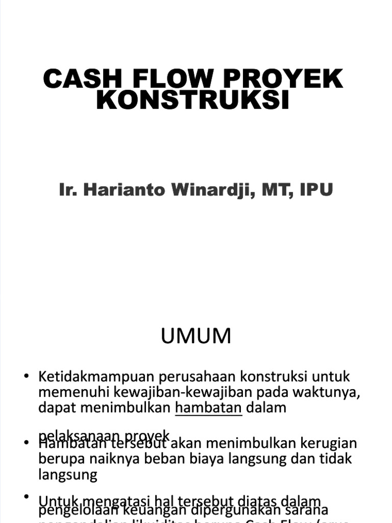 PDF Cash Flow Proyek Konstruksi 2 Compress | PDF