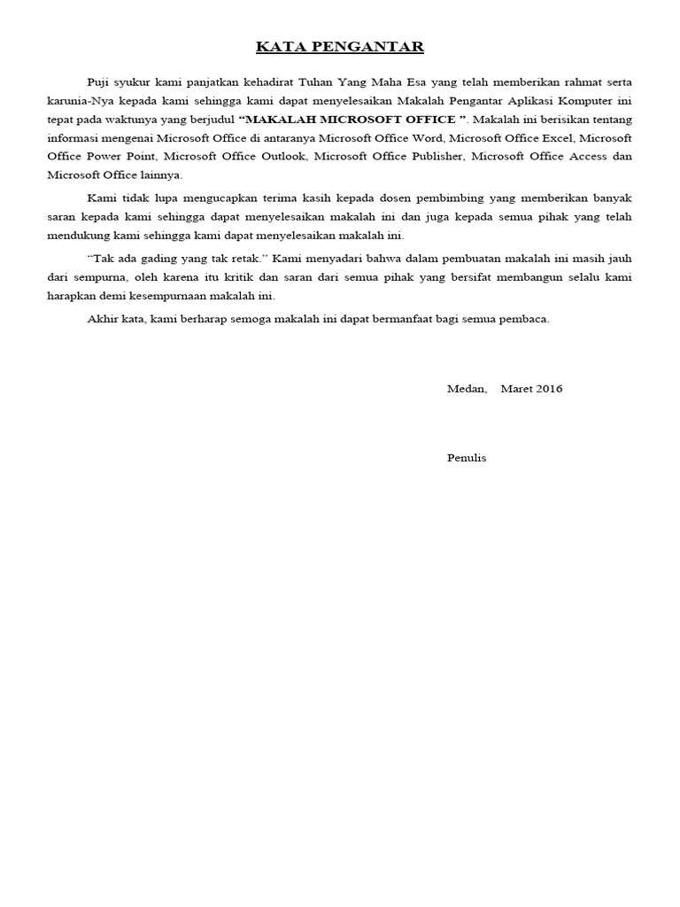 Makalah Tentang Microsoft Office | PDF