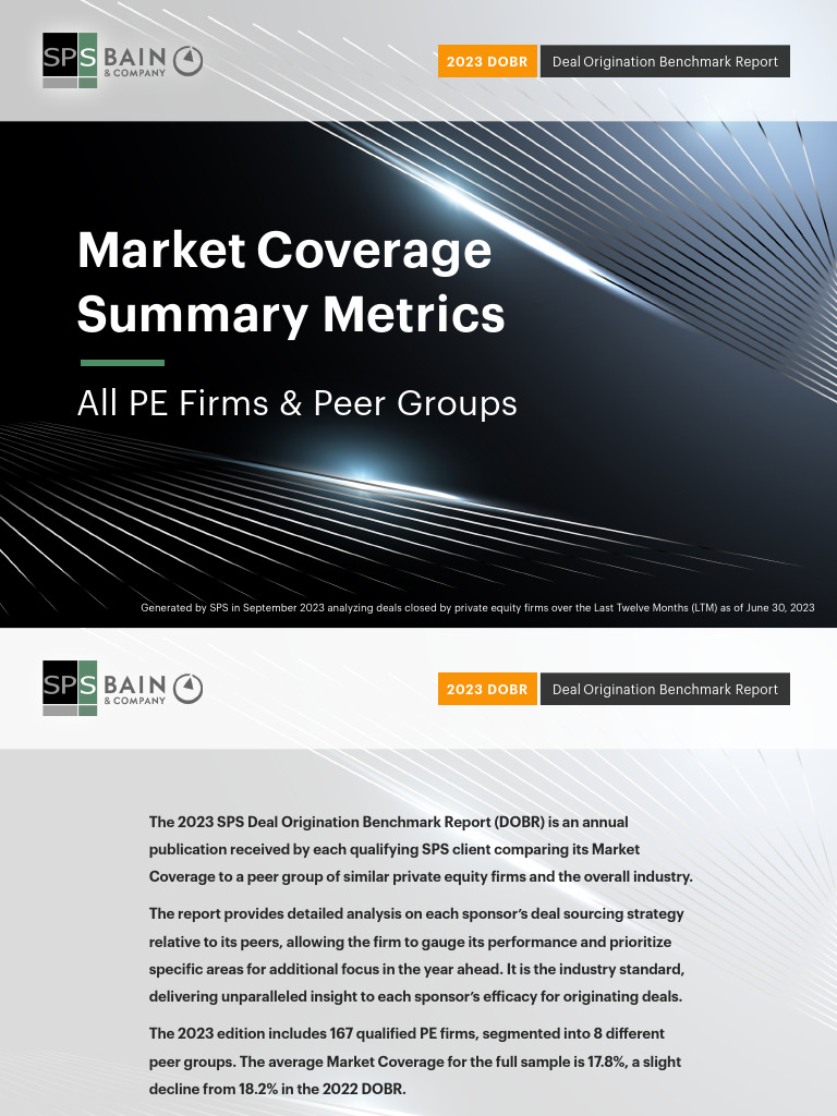 SPS 2023 Deal Origination Benchmark Report - Summary Statistics | PDF | Benchmarking | Mergers ...