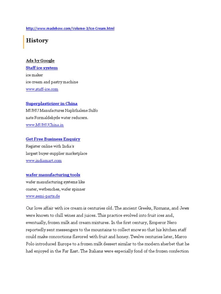 Ice Cream | PDF | Ice Cream | Cream