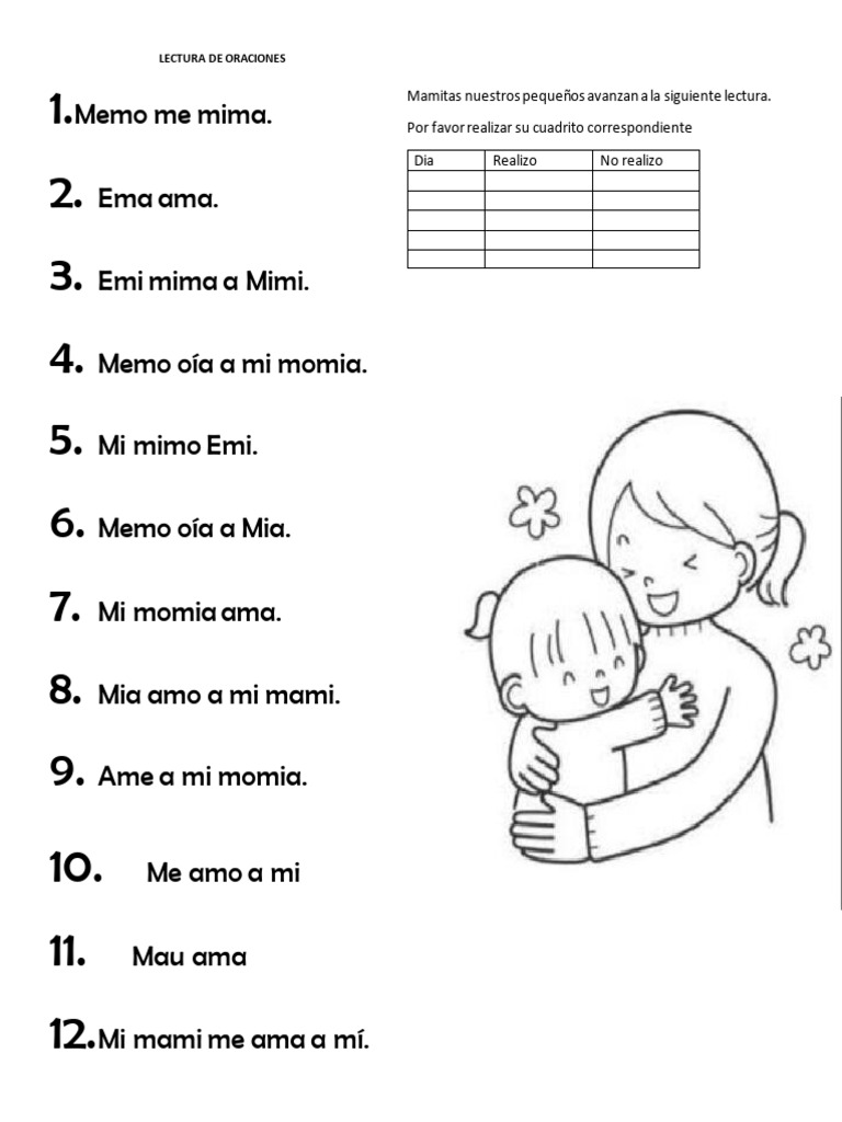 Lectura de Oraciones | PDF