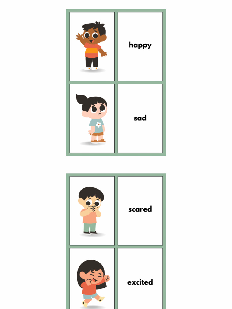 Matching Feelings Flashcards | PDF