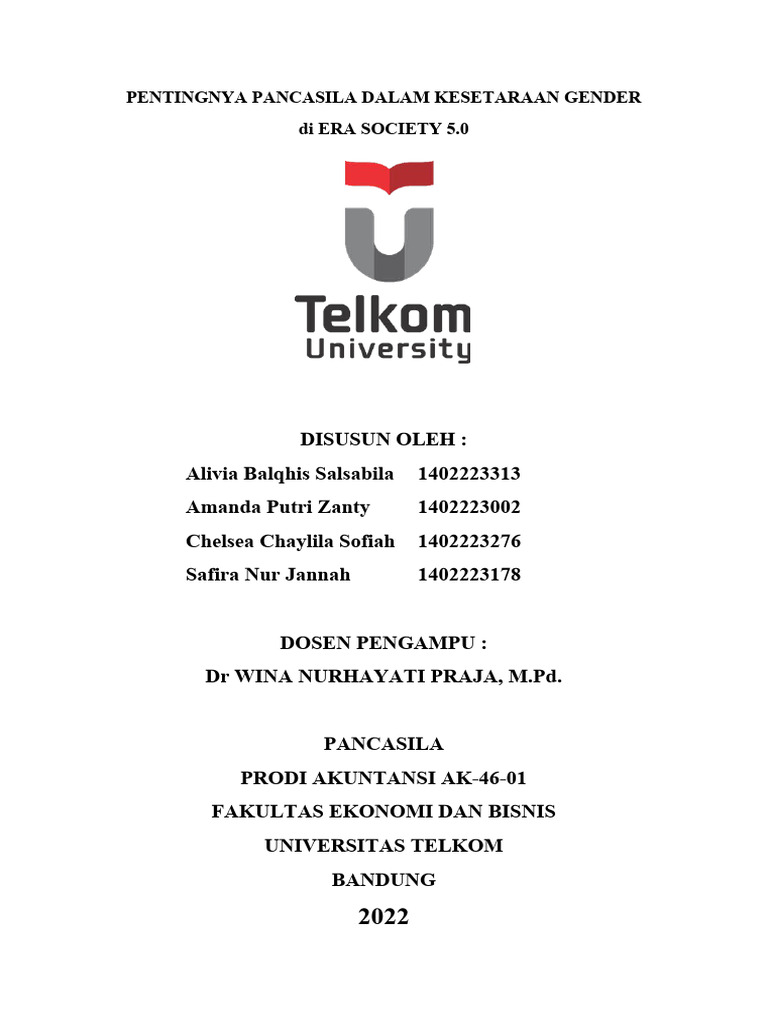 Pentingnya Pancasila Bagi Generasi Muda Di Era Society 5 | PDF