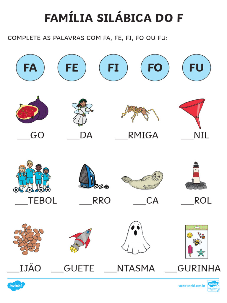 Atividade Com A Familia Silabica Do F - Ver - 2 | PDF