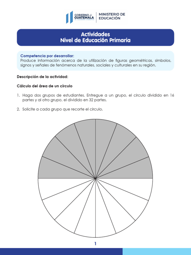 Cálculo del Área de un Círculo Dividido | PDF