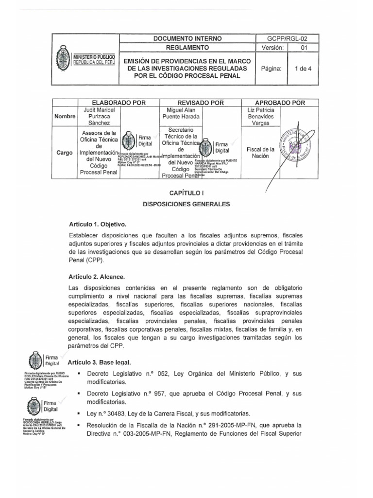 RFN 2779-2023 Reglamento de Providencias | PDF