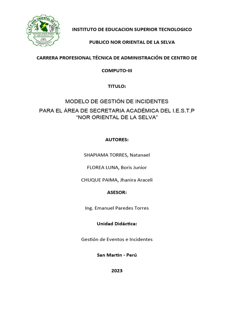 BORIS | PDF | Itil | Informática