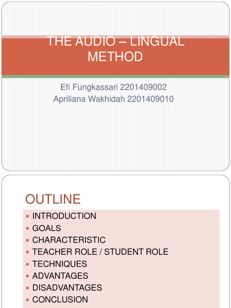 The Audio - Lingual Method | PDF