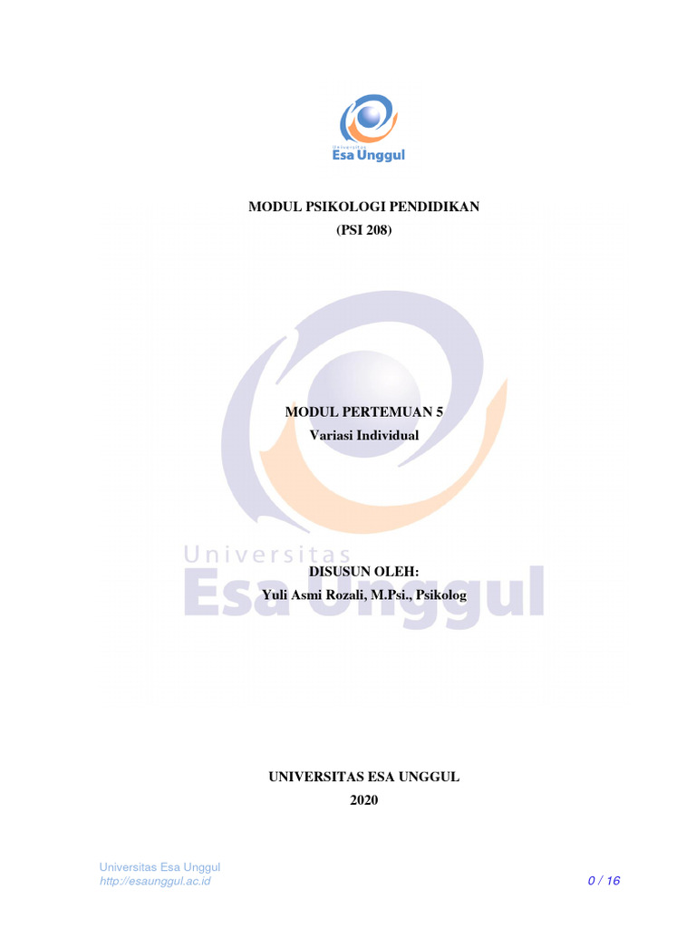 6706 Psi Pendidikan-5 VariasiIndividu1 | PDF