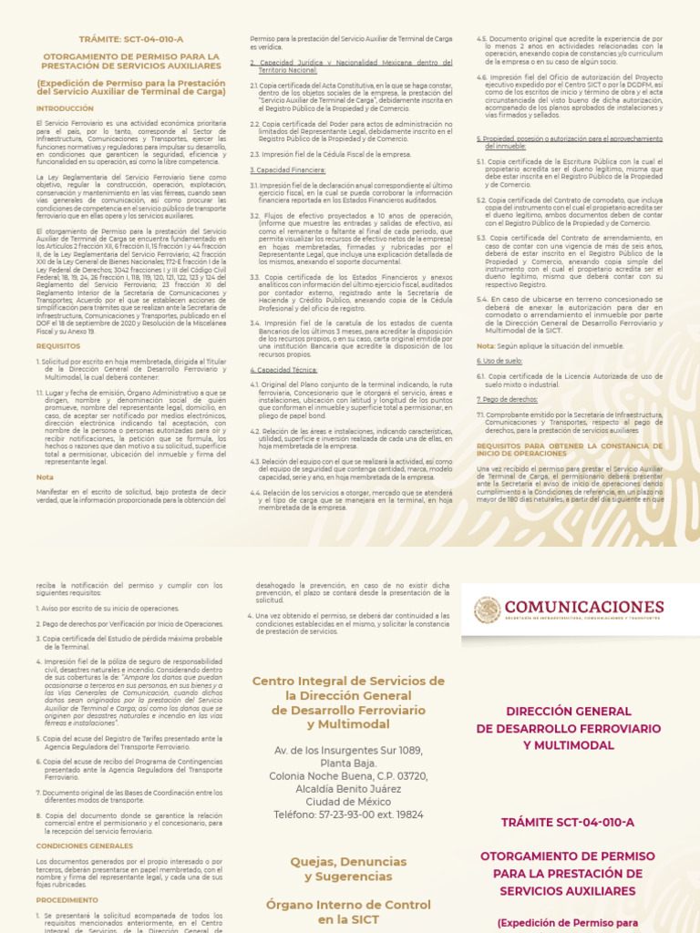 Tramite - SCT 04 010 A | PDF | Propiedad | Business