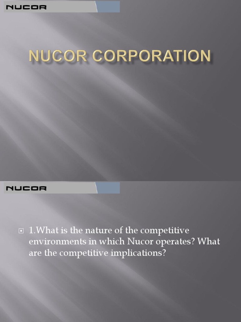 Nucor Corporation | PDF | Organizational Structure | Employment