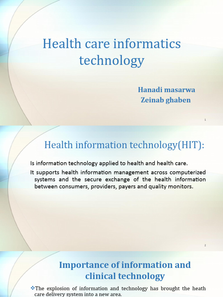 Health Care Informatics Technology NEW 2018 | PDF | Health Informatics | Nursing