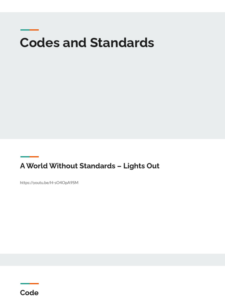 Codes and Standards | PDF | Standardization | Specification (Technical ...