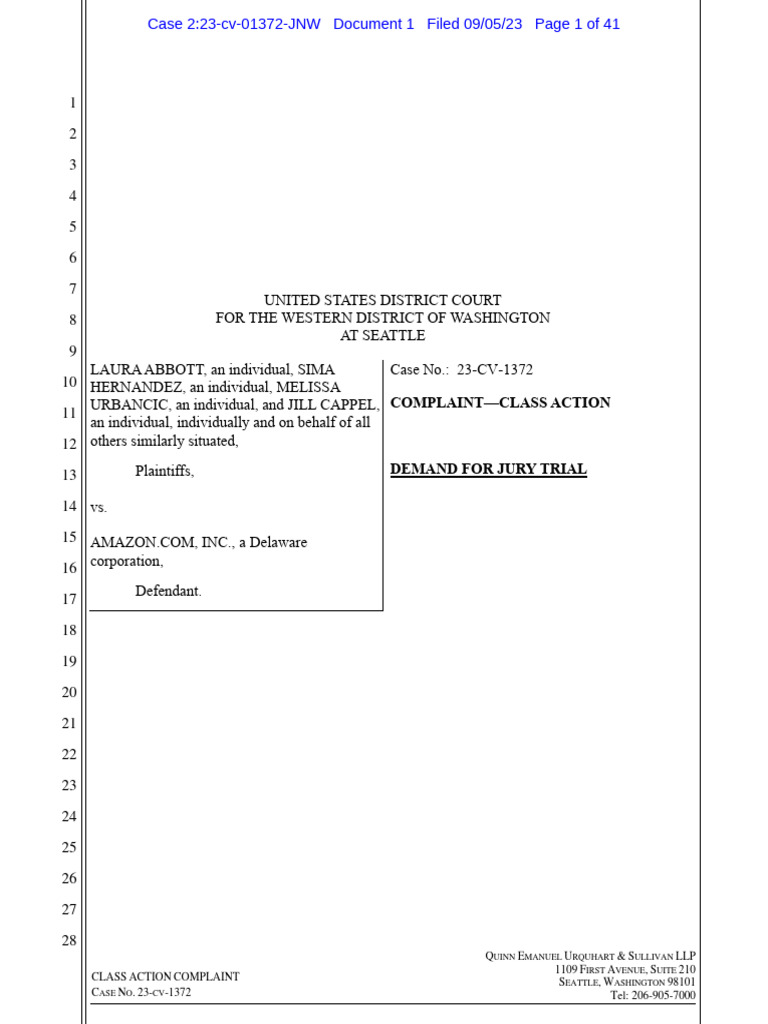 Amazon Class Action on Refund Practices | PDF | Receipt | Complaint