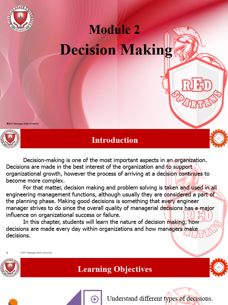 Module 2 | PDF | Decision Making | Risk
