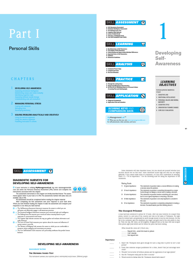 Developing Management Skills Material | PDF | Self Awareness | Emotional Intelligence