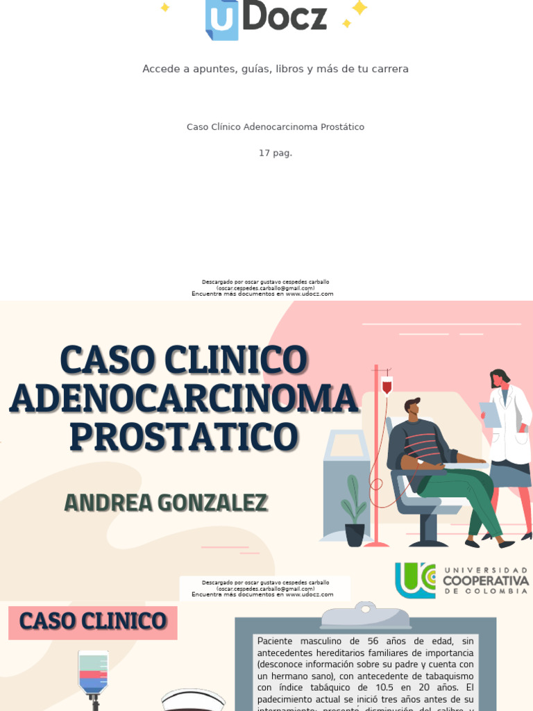 Caso Clinico Adenoca 406416 Downloadable 4293024 | PDF | Cancer de prostata | Antígeno ...