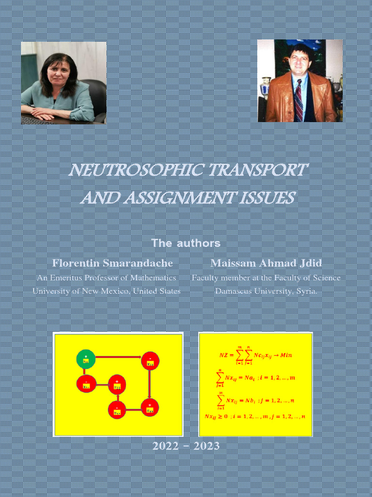 Neutrosophic Transport and Assignment Issues | PDF | Mathematical Optimization | Linear Programming