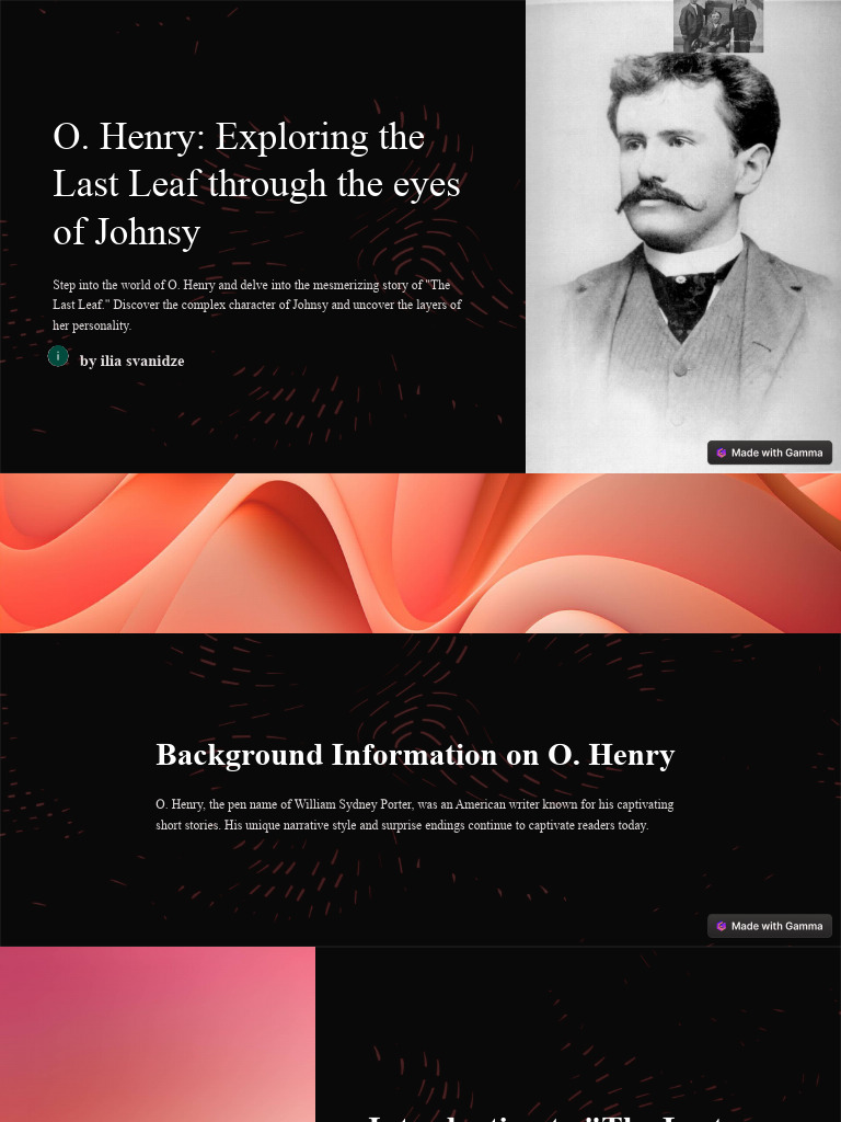 O Henry Exploring the Last Leaf Through the Eyes of Johnsy | PDF