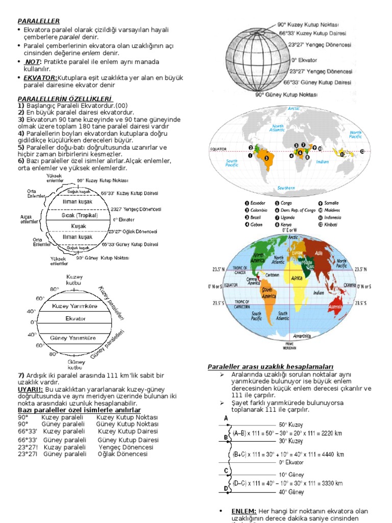 PARALELLER Ve MERİDYENLER | PDF