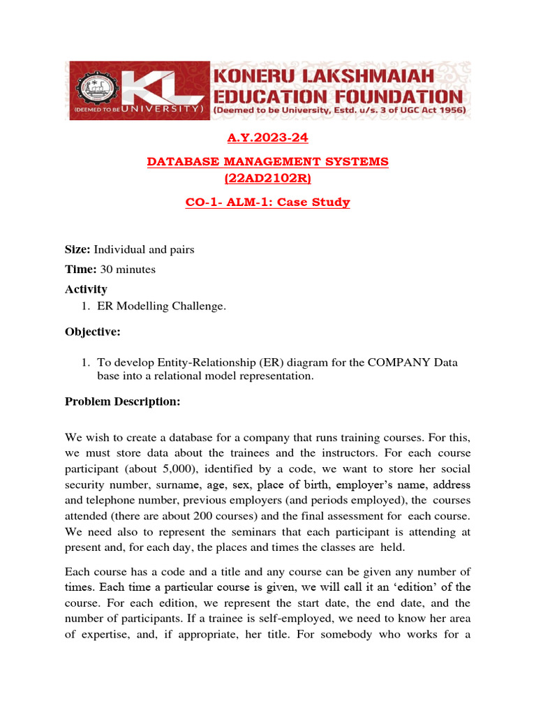 Co-1-Alm-1 - Case Study | PDF