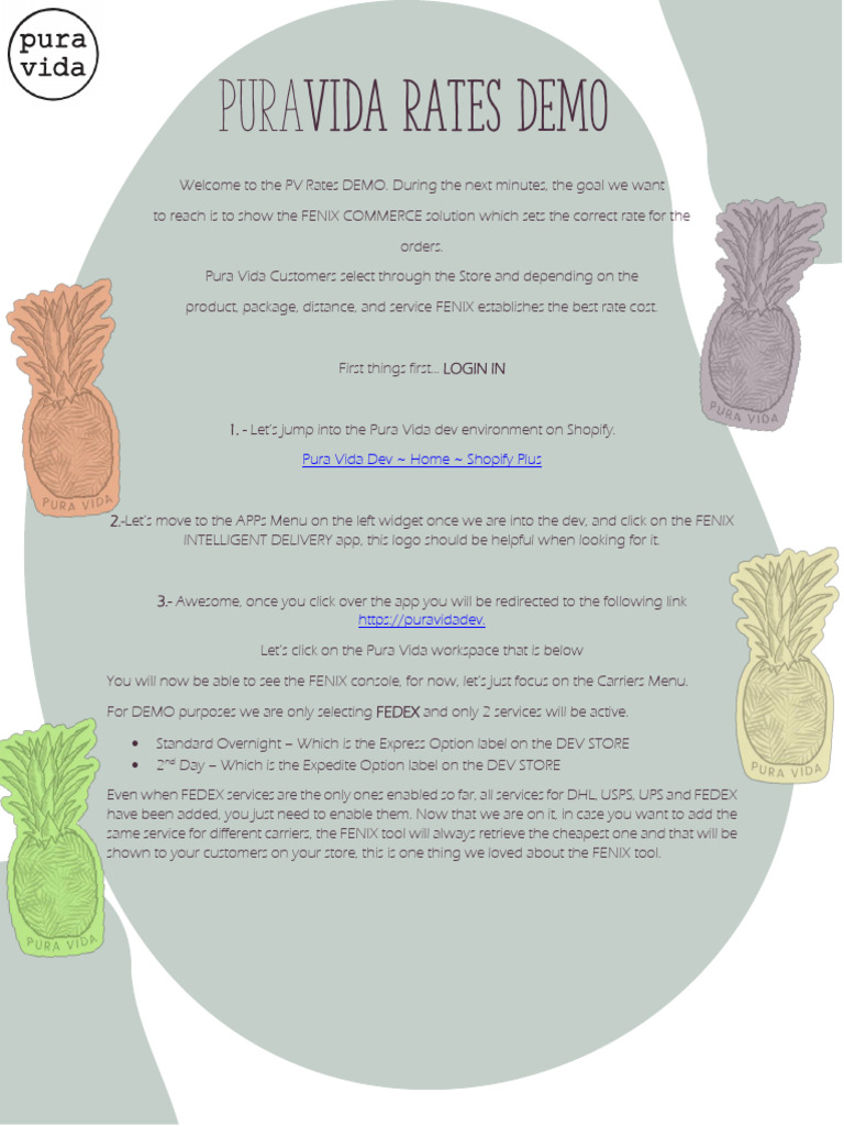 PV Demo Document Nolinks | PDF | Fed Ex | United Parcel Service