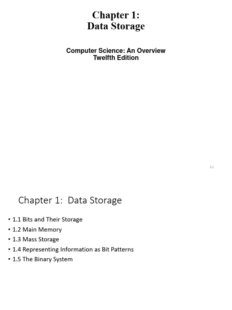 CH 1 | PDF | Data Compression | Random Access Memory