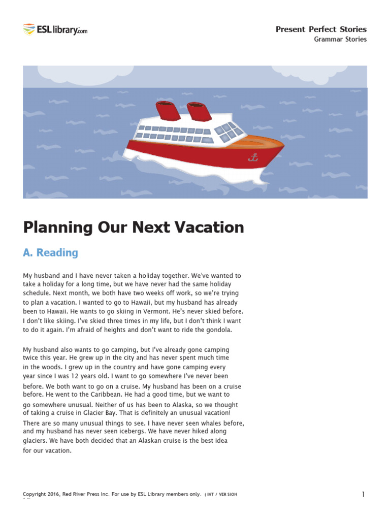 Present Perfect Reading Comprehension | PDF | Language Arts & Discipline