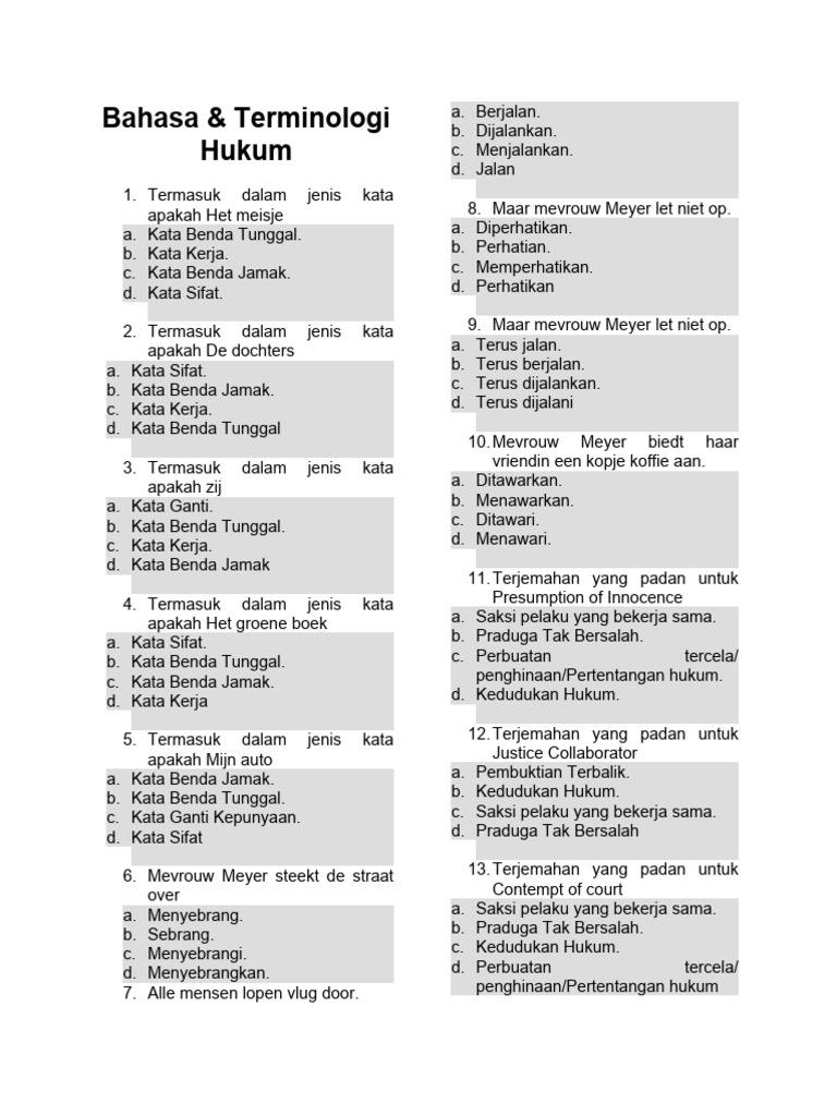 Bahasa & Terminologi Hukum | PDF