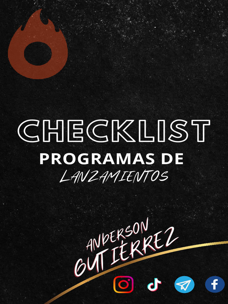 Checklist Lanzamientos - Anderson Gutiérrez | PDF