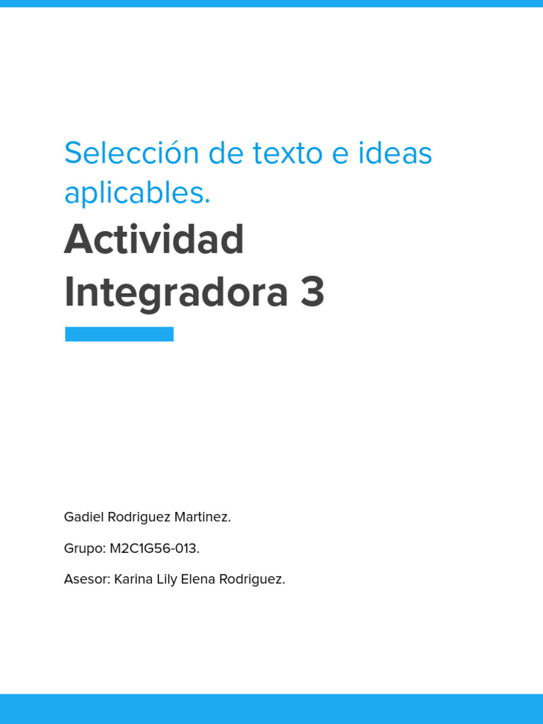 Actividad Integradora 3 Semana 2 Modulo 2 | PDF