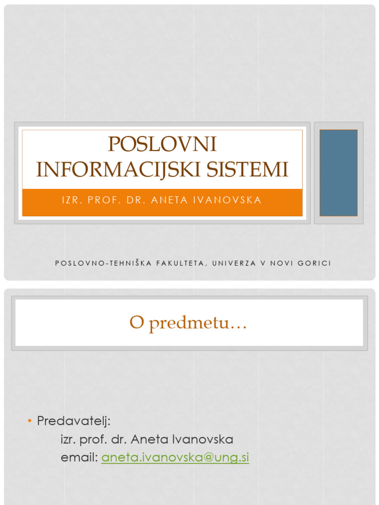 Uvod V PIS | PDF