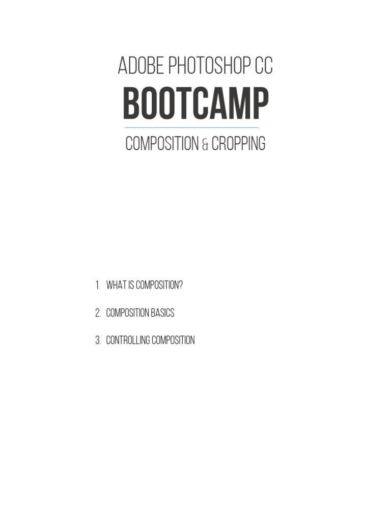 Photoshop CC: Composition & Cropping | PDF