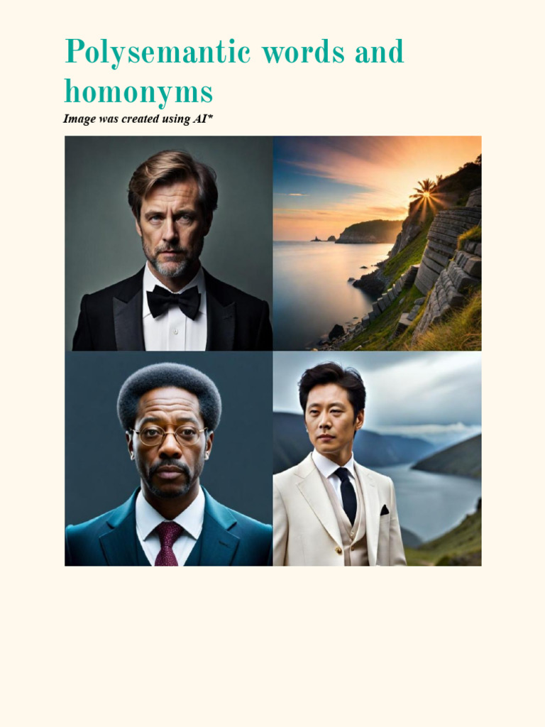 Polysemantic Words and Homonyms | PDF | Linguistics | Semantics