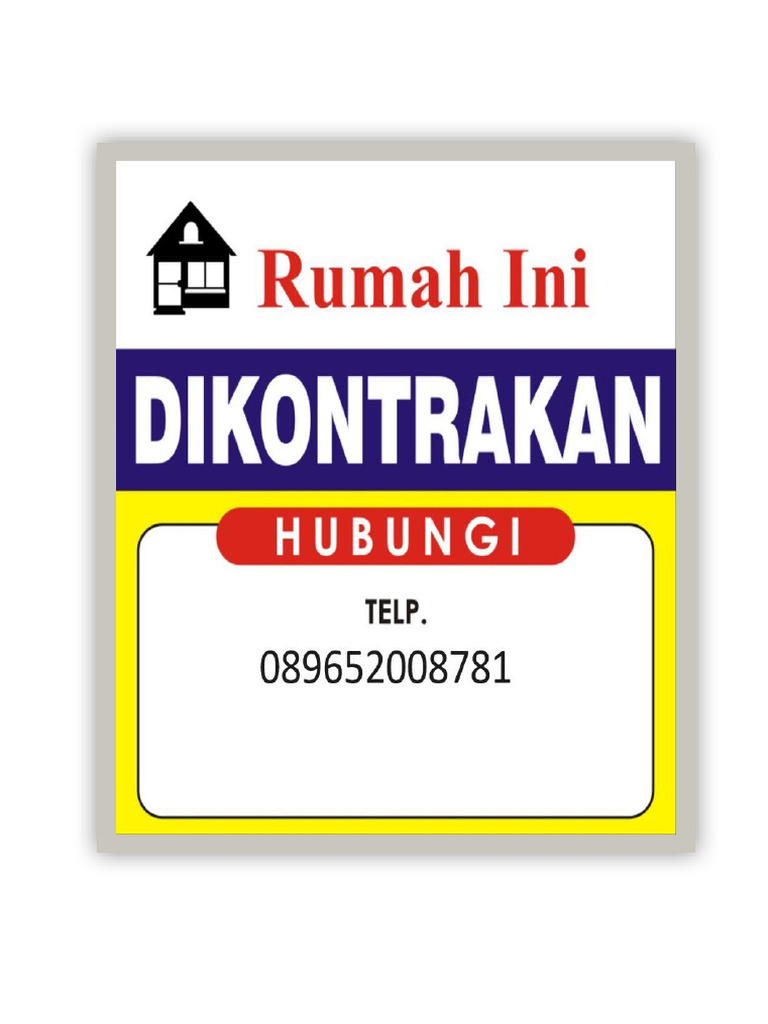 Rumah Ini Dikontrakan | PDF