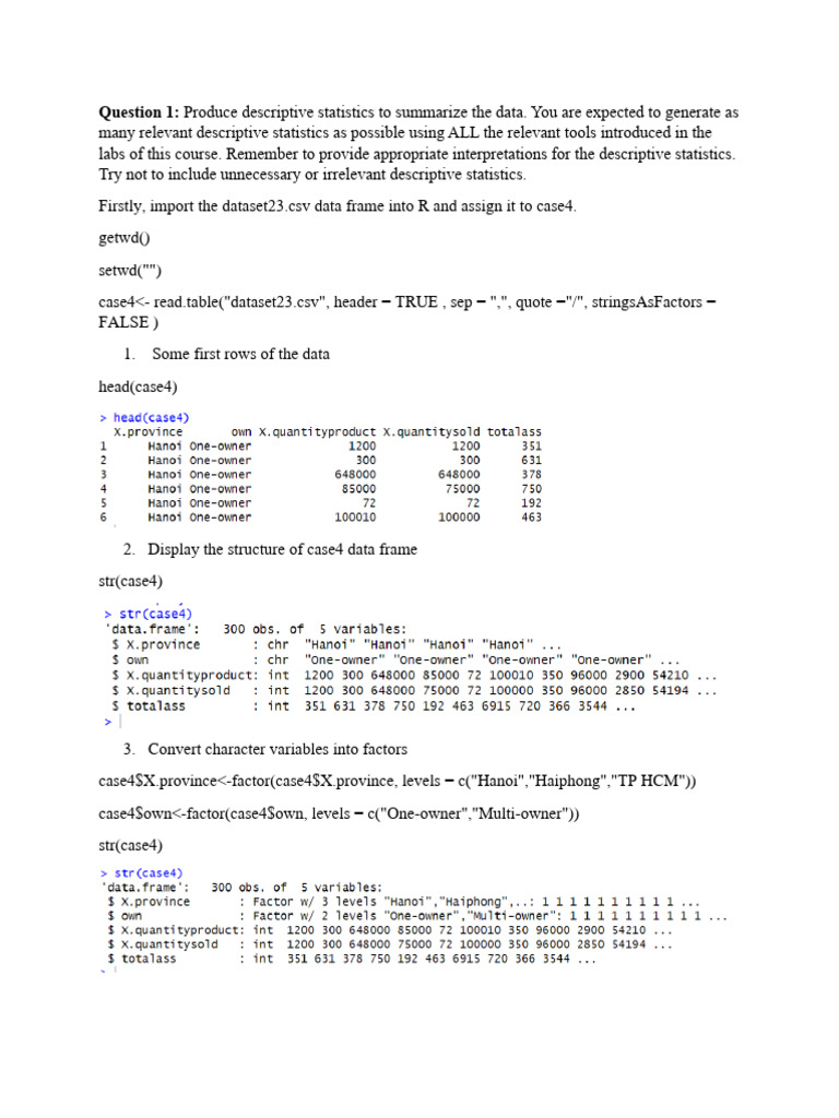 Case 4 - Tutorial 2 | PDF | P Value | Statistics