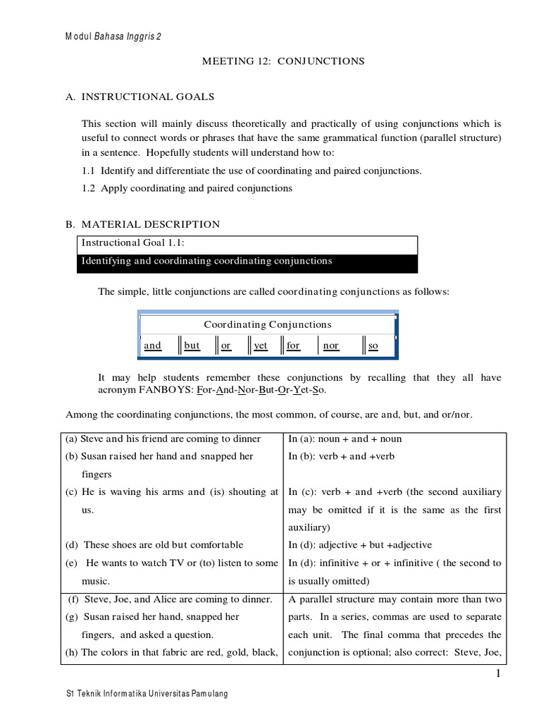 Conjunction | Download Free PDF | Language Mechanics | Linguistic Morphology