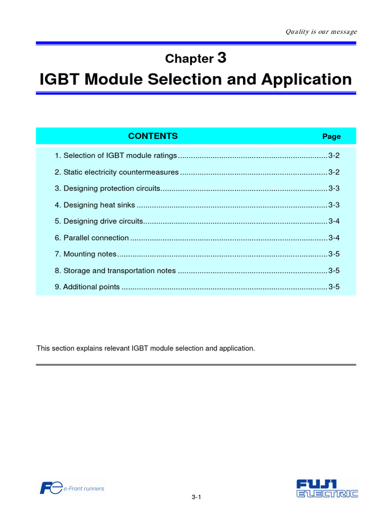IGBT Module Selection and Application | PDF | Mains Electricity | Capacitor