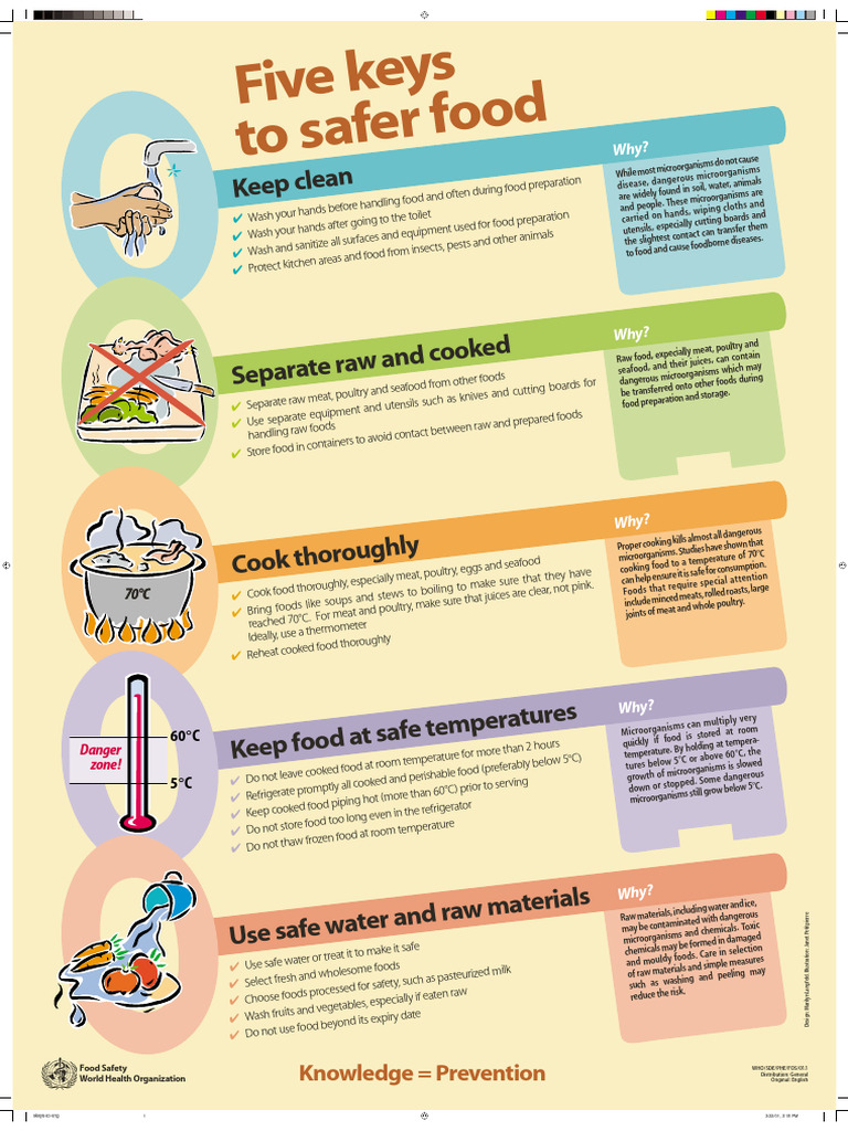 Five Keys To Safer Food | PDF | Food Industry | Food And Drink Preparation