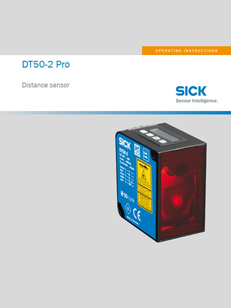 Operating Instructions dt50 2 Pro Distance Sensor en Im0063618 | PDF | Electrical Connector ...