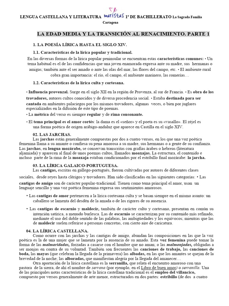 TEMA 1. LA EDAD MEDIA Y LA TRANSICIÓN AL RENACIMIENTO. PARTE 1 | PDF ...