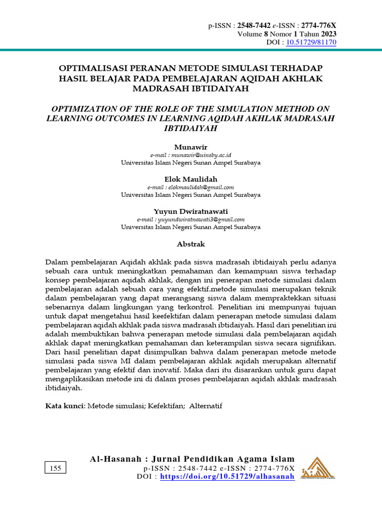 Munawir Peranan+Metode+Simulasi | PDF